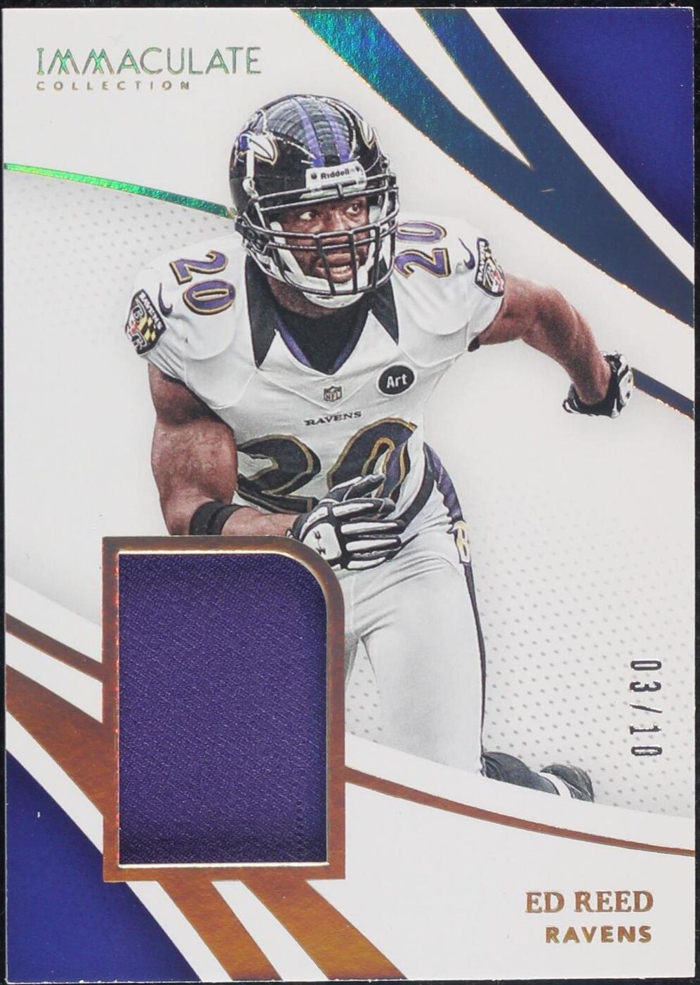 2021 Panini Immaculate Collection - Remarkable Memorabilia Ed Reed #RM ...