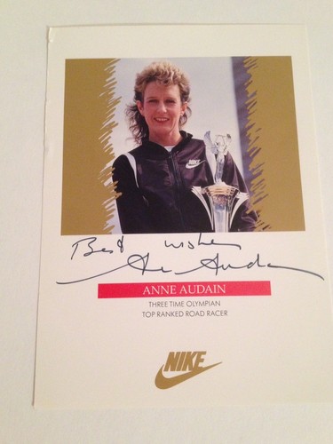 Nike Sponsored Original Autograph Photo Anne Audain 3 Time Olympian ...