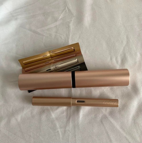 LAMY LX Fountain Pen Lami Lux EF Premier Rose Gold with Box Nib EF Used ...