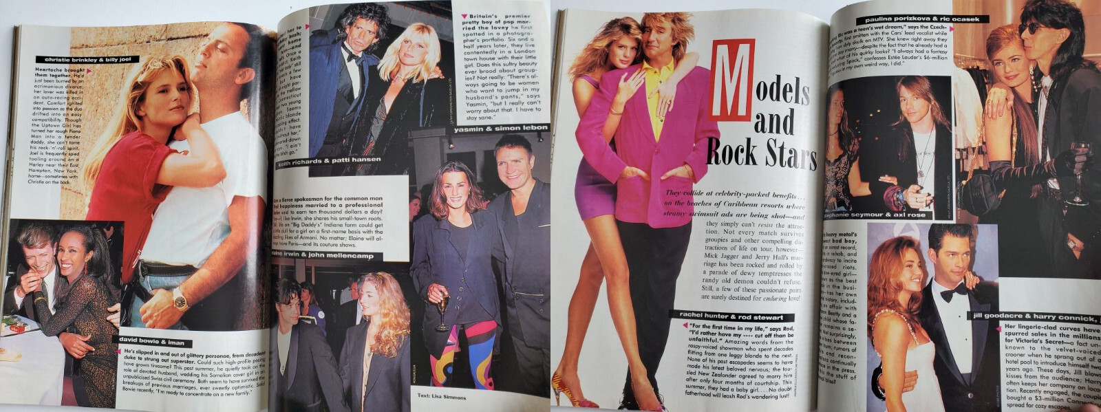 1992 COSMOPOLITAN magazine KAREN MULDER Stephanie Seymour Lingerie ...