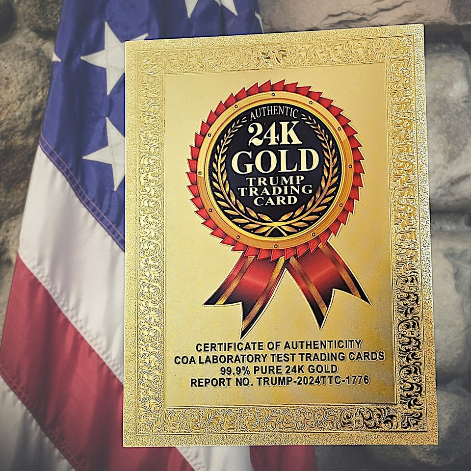 President Donald J Trump MAGA Series 2024 Jumbo Trading Card 24k Gold ...