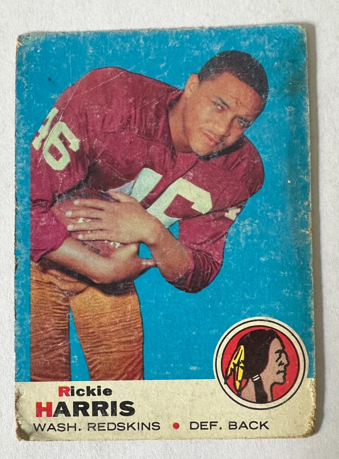 1969 Topps Football Card # 23 Rickie Harris - Wahington Redskins | eBay