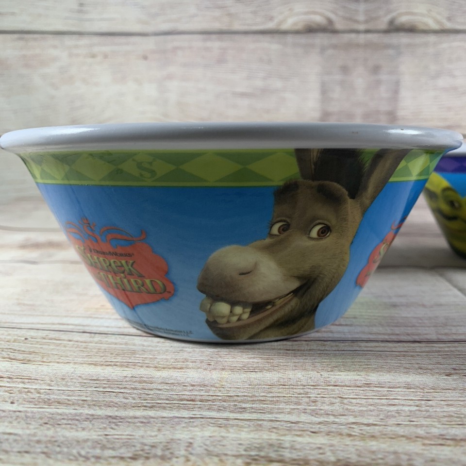 Lot Of 2 Kelloggs Shrek the Third 2007 Collectible Cereal Bowls Shrek ...