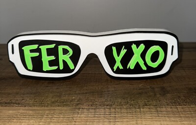 FerXXO Feid Sun Glasses 3D Logo Sign White Self Standing Shelf Art Wall ...