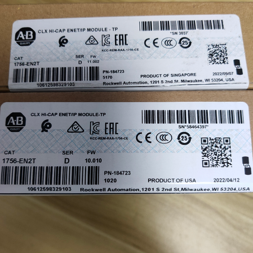2022 Allen Bradley 1756-EN2T ControlLogix EtherNet/IP Module AB ...