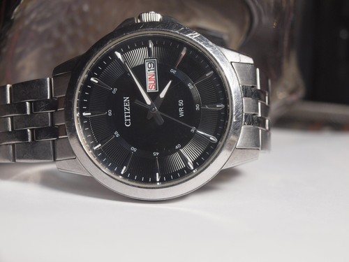 CITIZEN WR50 (1502-S097827) MENS WATCH IN BLACK & SILVER - JAPAN ...