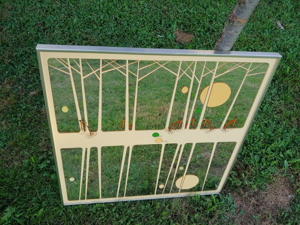 Vintage 1975 Greg Copeland Mirror / Wall Art - Tricycles, Balloons ...