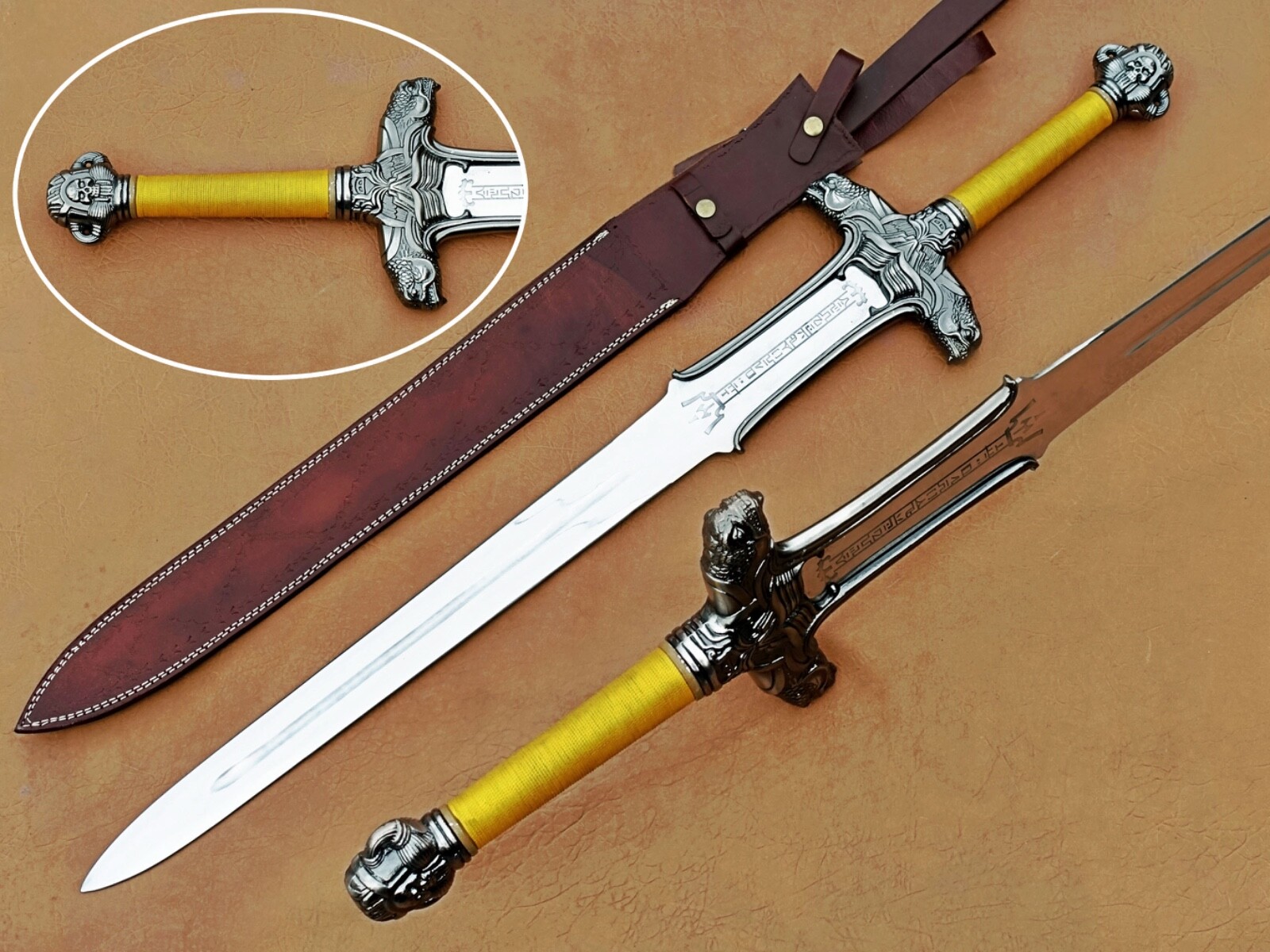 Conan The Barbarian movie Replica steel Sword with sheath The Atlantean ...