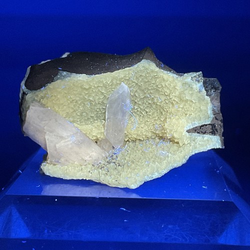 SS Rocks - "Fluorescent" Barite on Calcite (Meade Co, South Dakota) 10 ...