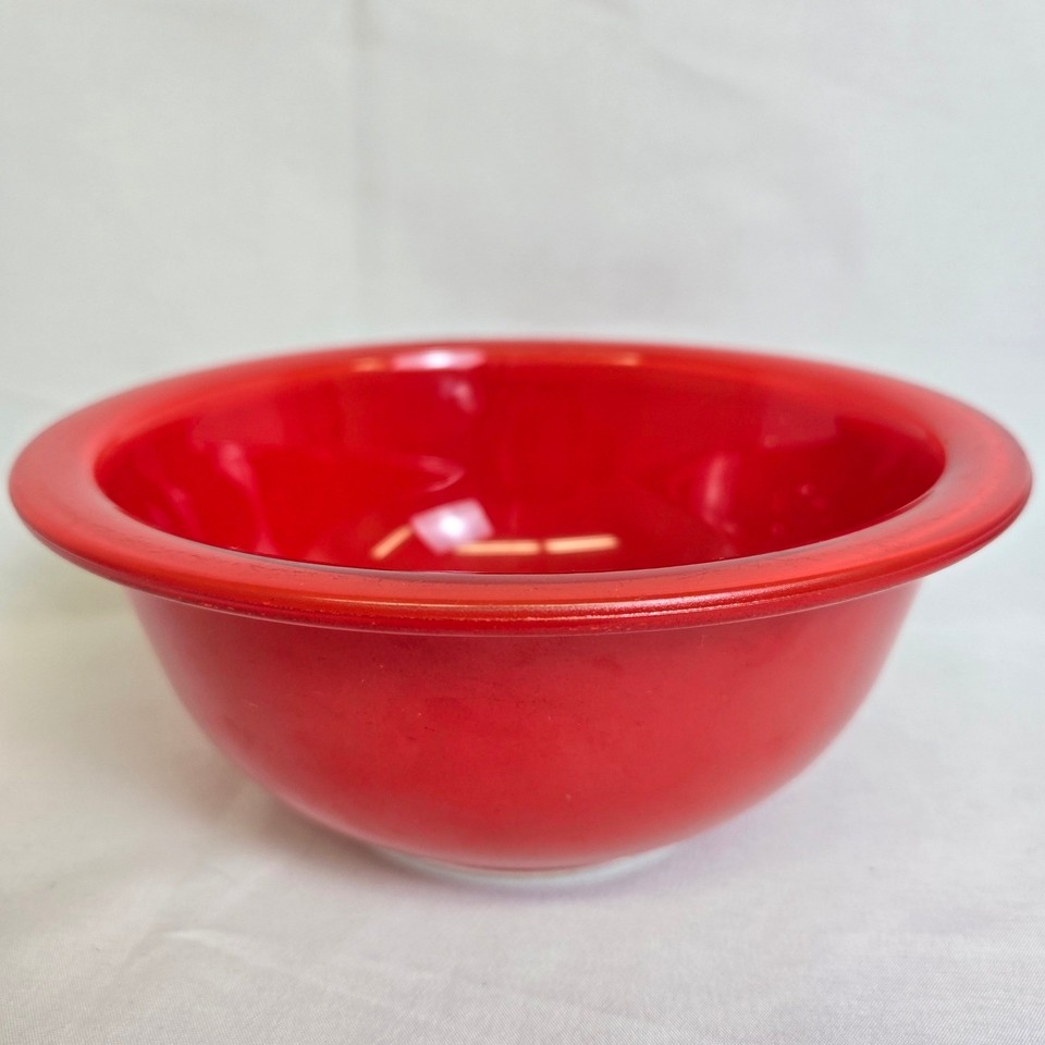 Vtg Pyrex 322 Primary Colors Red Clear Bottom Mixing Bowl, 1 Liter ...