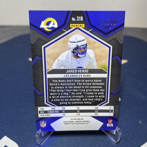 2024 Panini Mosaic Jared Verse Rookie Blue /99 SSP Rams 🔥DROY🔥 | eBay