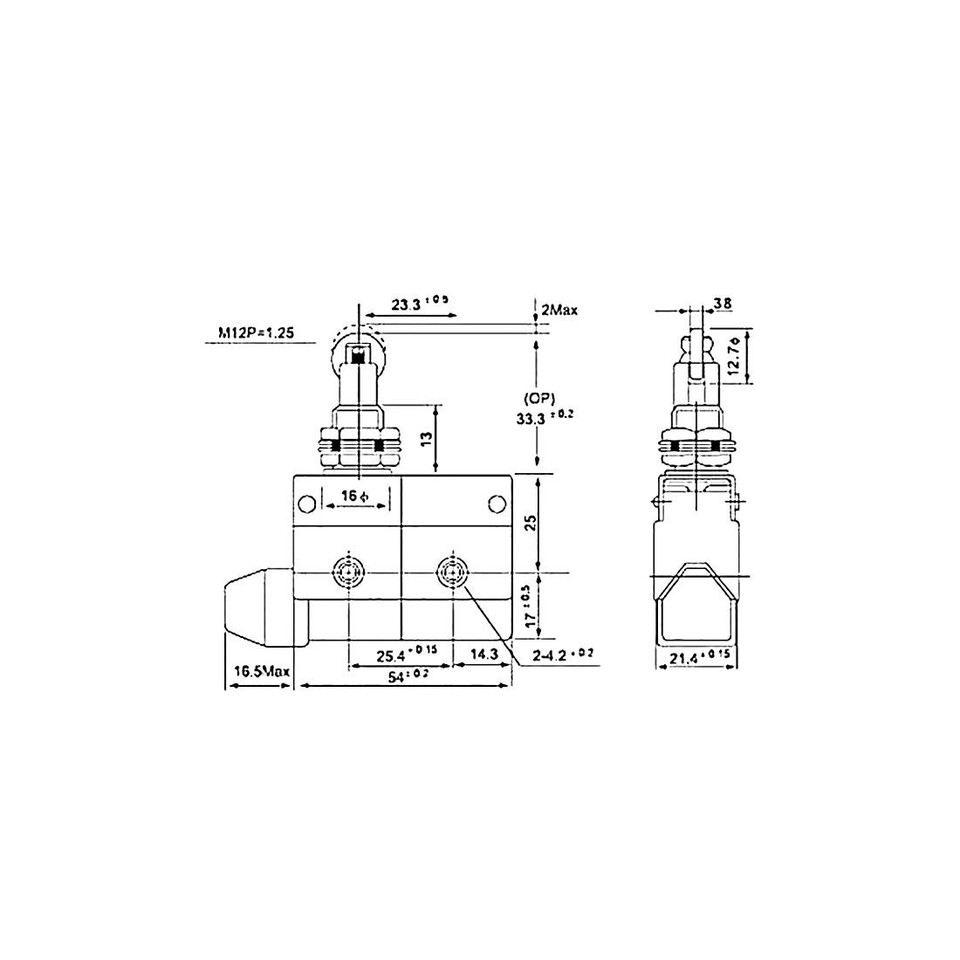 uxcell AZ-7310 Limit Switch, TZ-7310 Push Plunger Micro Momentary ...