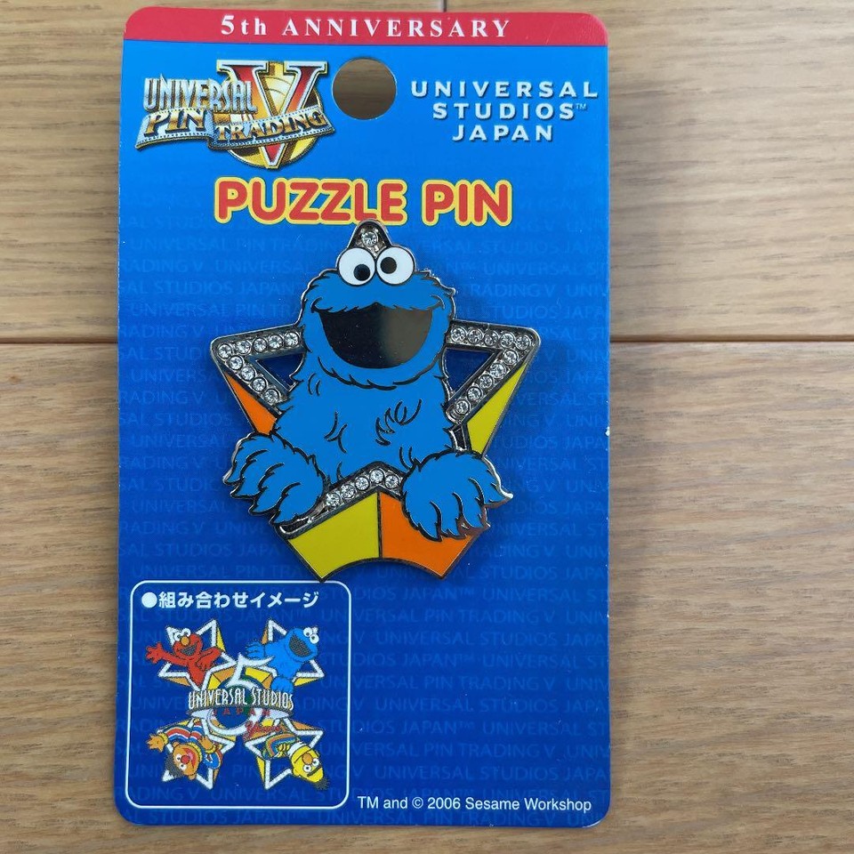 USJ 5th anniversary Limited Sesame Street Puzzle Pin Badge Set Ernie ...