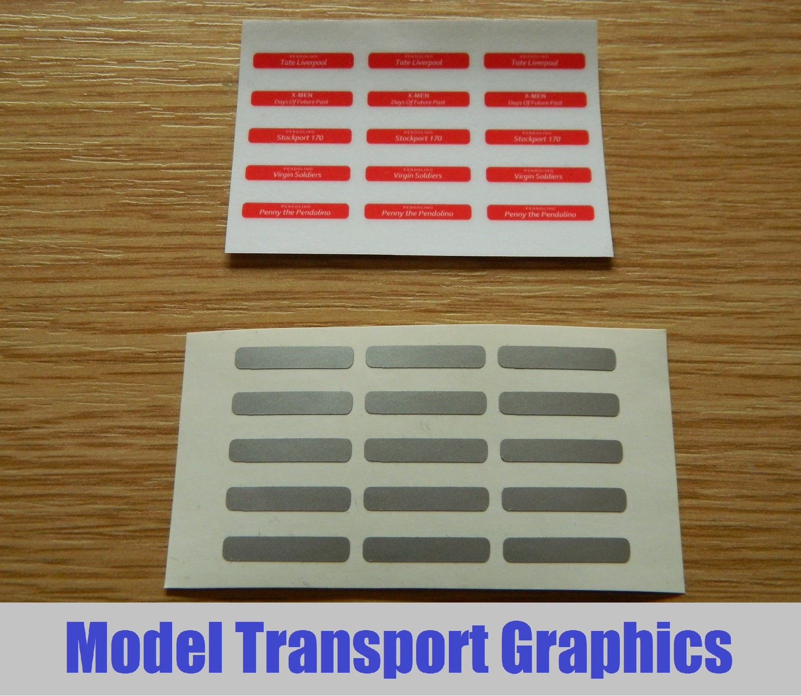 Self Adhesive Nameplates for Hornby Virgin Pendolino Class 390 train OO ...