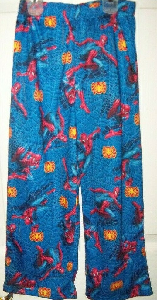 Spiderman Spider-Man Blue Web PJ Sleep Lounge Pajama Pants Boys Size 6 ...