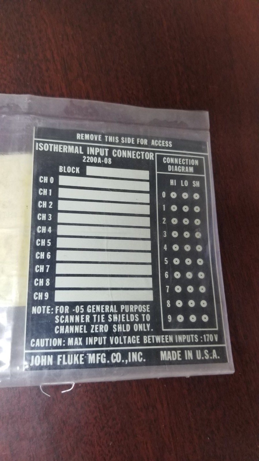 Fluke 423517 Isothermal Label for sale online | eBay