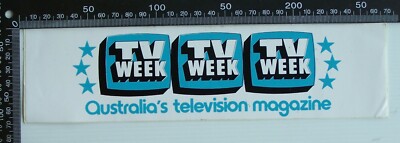 VINTAGE TV WEEK MAGAZINE AUSTRALIA ADVERTISING VINYL PROMO BUMPER ...