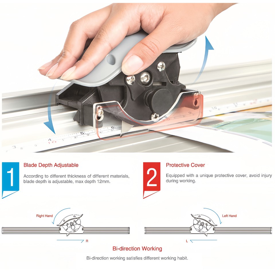 28"/ 51"/ 63"/ 78"/ 102" KT Board Trimmer Cutting Ruler Sliding PVC ...