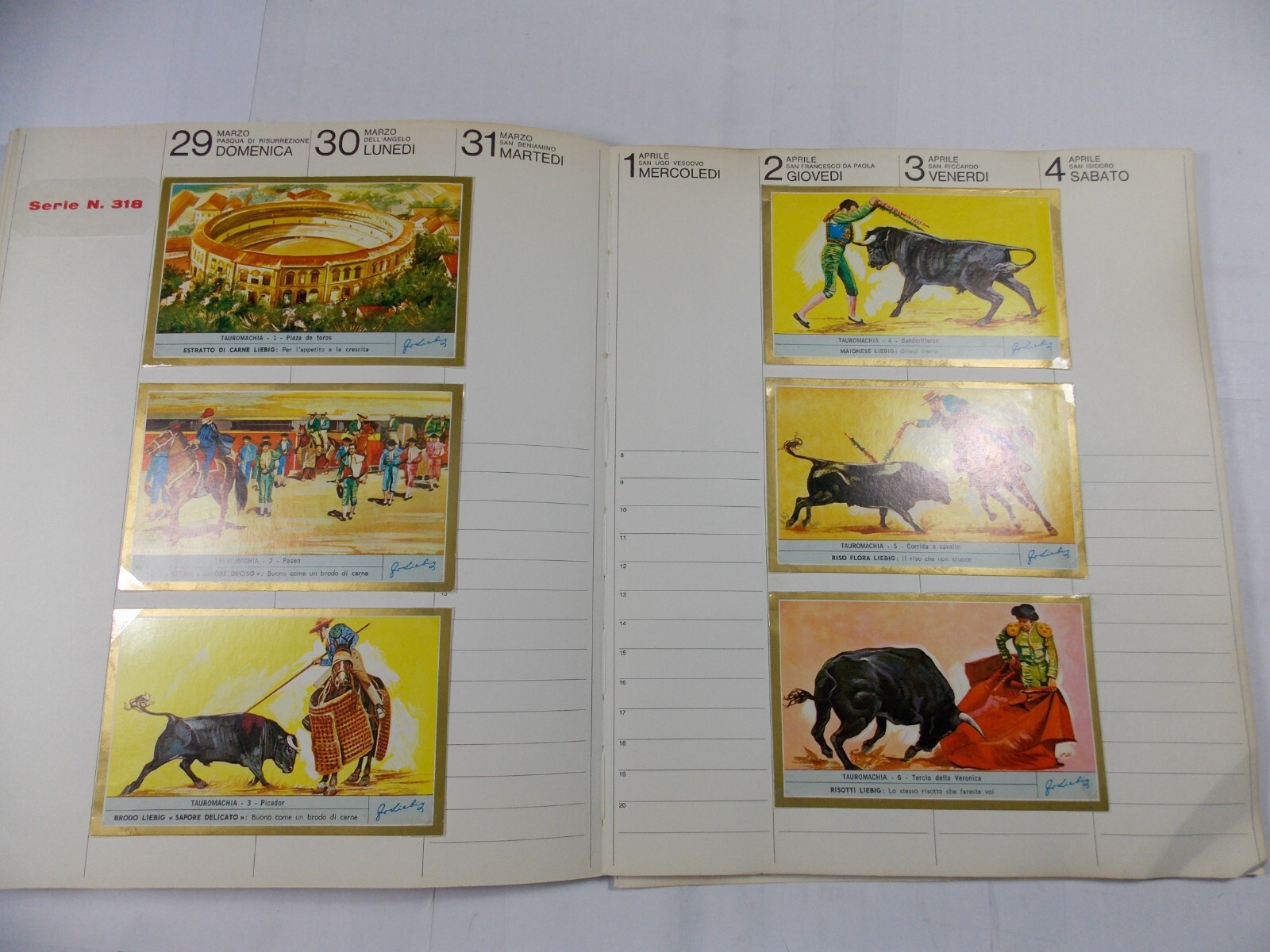 Liebig Trade Cards Bullfighting Complete Set 6 | eBay
