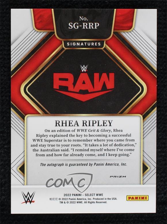 2022 Panini Select WWE Signatures Red Wave Prizm Rhea Ripley #SG-RRP ...