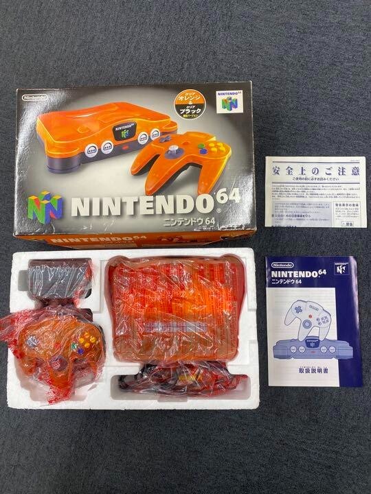 Nintendo 64 Clear Orange Console N64 & Clear Red Controlle Set | eBay