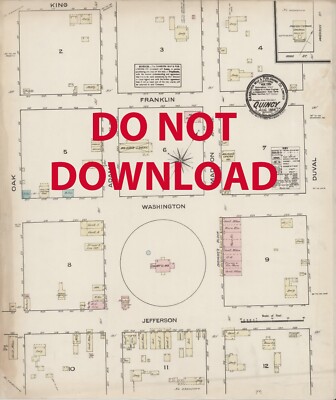 1884 Historical COPY Map Quincy Florida 17" X 20" VERY DETAILED | eBay