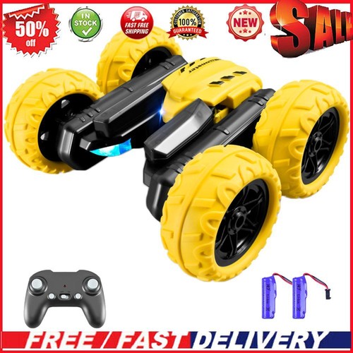 15km/h LED Light Double Sided 4WD 2.4GHz RC Stunt Car w/ 2 Battery ...