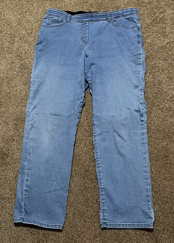 Women’s Jeans, Allison Daley, Light Denim Blue, Elastic Waist, Size 16 ...