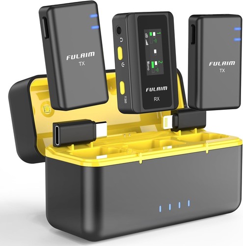 X5 Wireless Lavalier Kit with microphones and USB adapter receiver pair ...