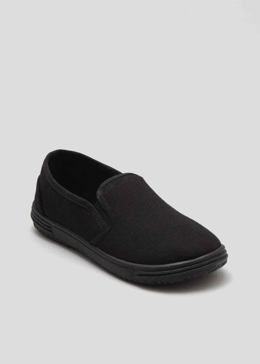 Black School Pe Pumps Gusset Plimsolls (Younger 7 - Older 2) | eBay UK