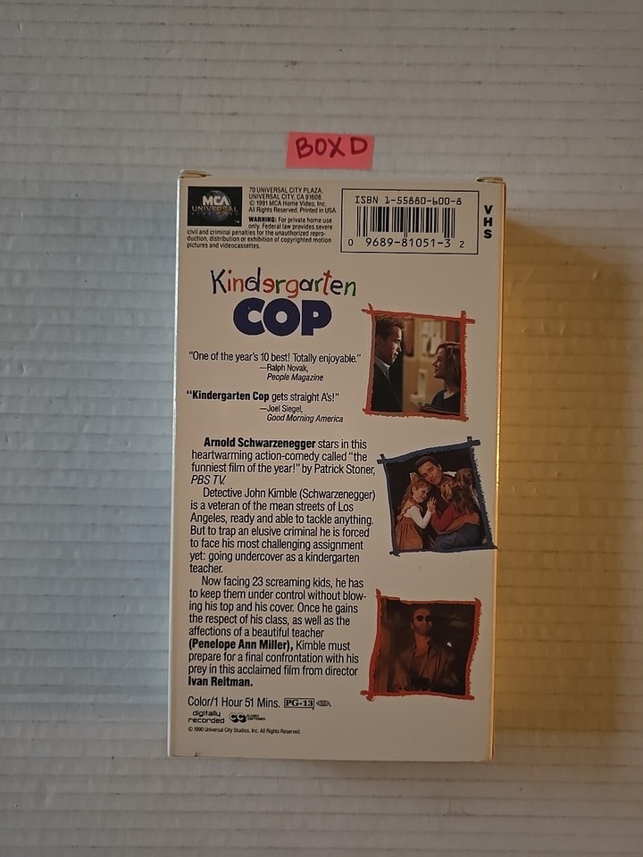 Kindergarten Cop (VHS, 1991) Arnold Schwarzenegger 96898105132| eBay