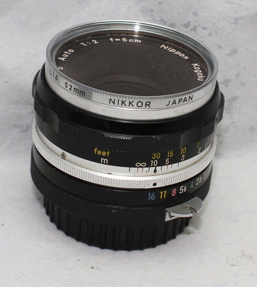 NIKKOR-S AUTO 1:2 F=5CM NIPPON KOGAKU JAPAN LENS SERIAL NUMBER 529766 ...