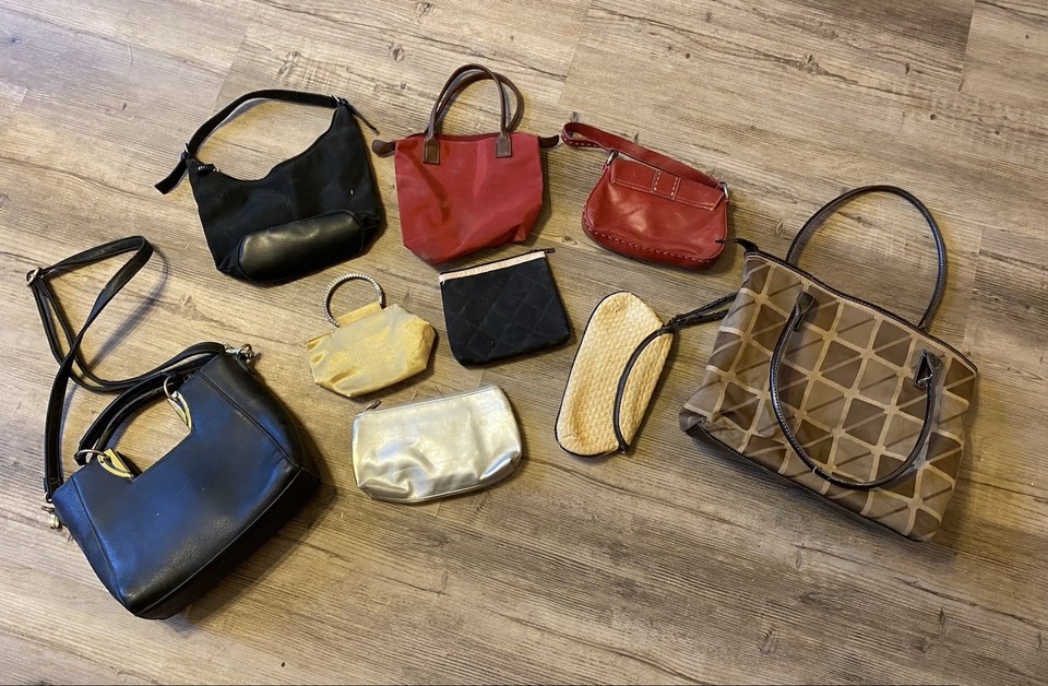 Collection of 9 purses/clutches All Gently Used, Different Styles ...