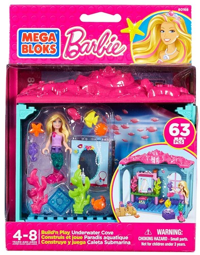 New Mega Bloks Build & Play Mermaid Barbie’s Underwater Cove Barbie ...