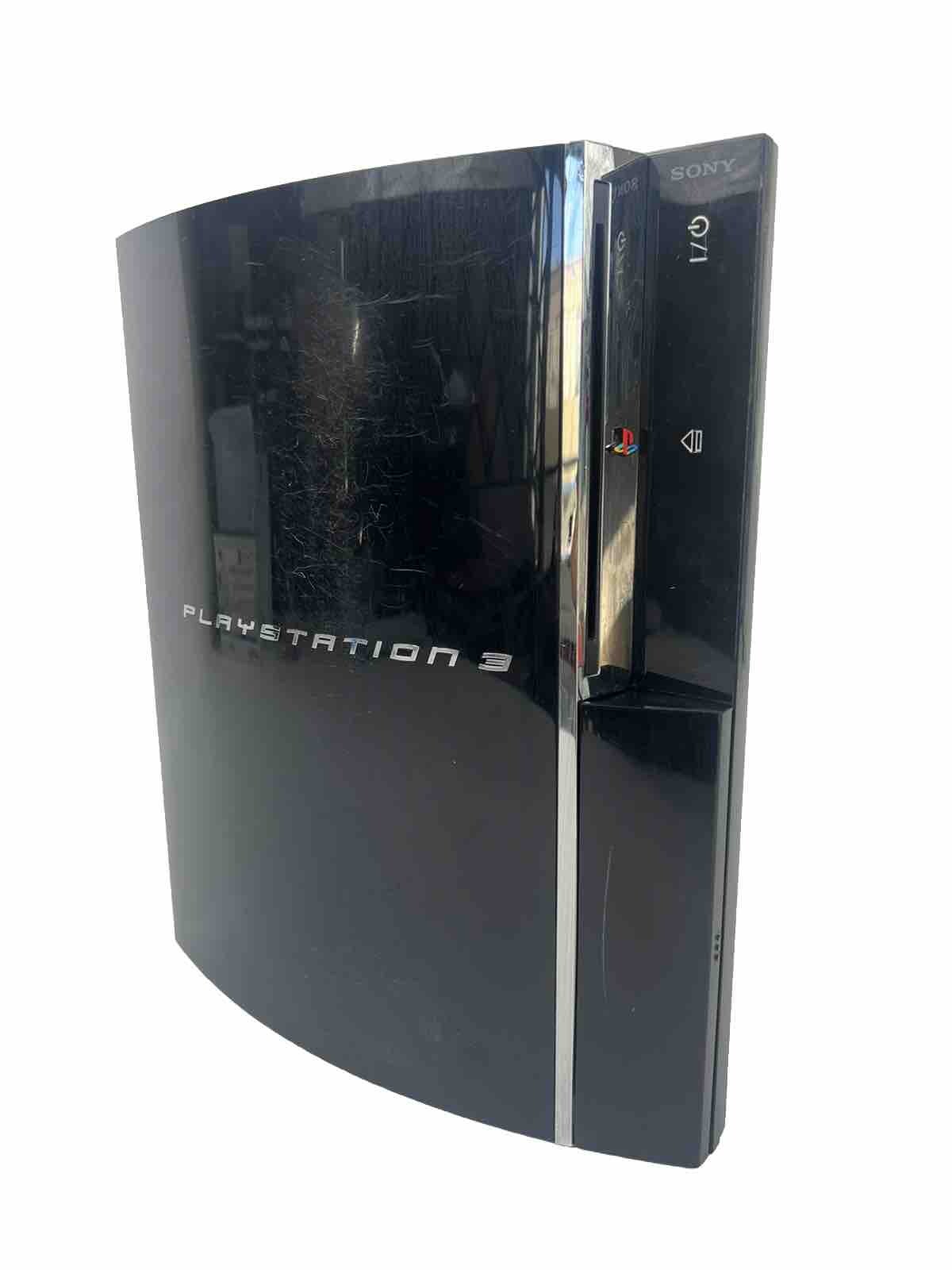 Sony PlayStation 3 Black 60GB Console CECHE01 Backwards Compatible PS3 ...