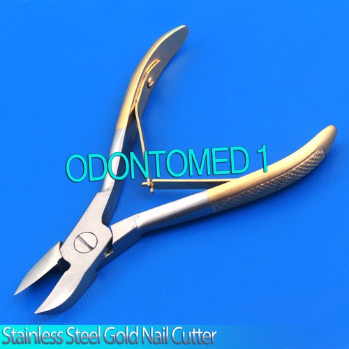 New 4.5" Stainless Steel Gold Nail Cutter Double Spring Toenail ...
