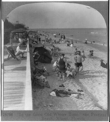 Photo:Peerless Beach,Miami,Florida,FL,c1926,Bathers,Ocean | eBay