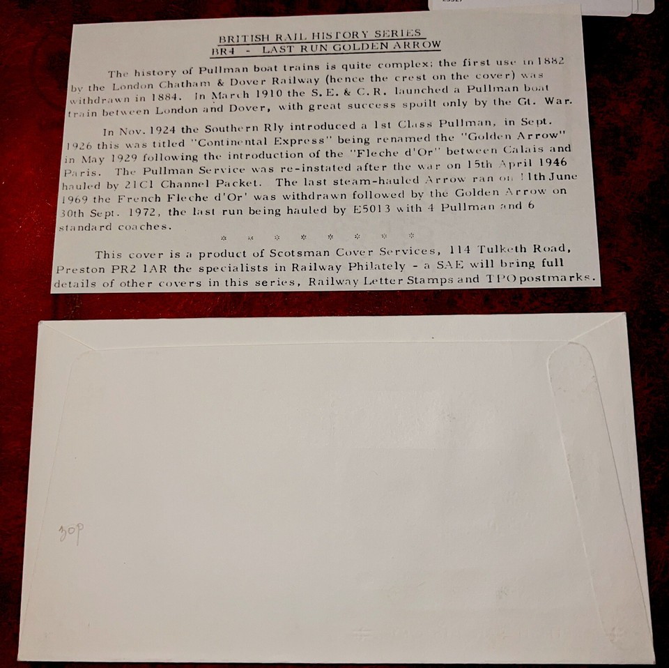 Scotsman Covers - British Rail History BR 04 Golden Arrow Last Run 1972 ...