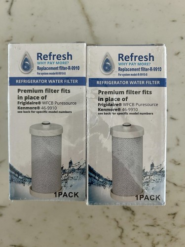 Refresh R-9910 Replacement Refrigerator Water Filter 2 Pack SEALED NEW ...