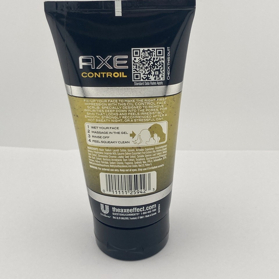 1) Axe Controil Oily Skin Face Scrub Wash DISCONTINUED Control 5 FL OZ ...
