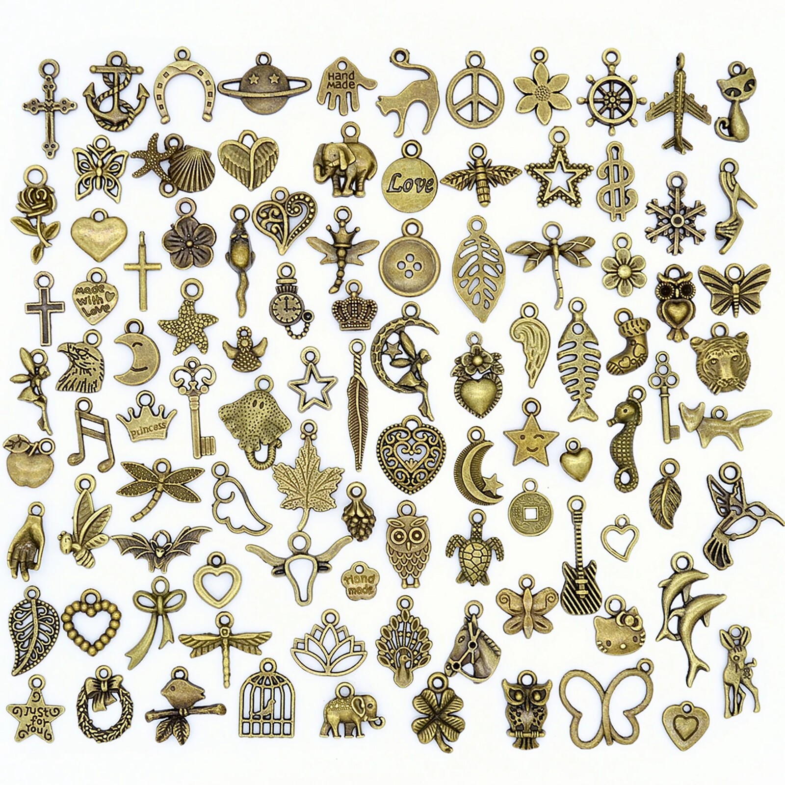 Mixed Bulk Charms Pendants DIY Jewellery Making For Necklace Bracelets ...