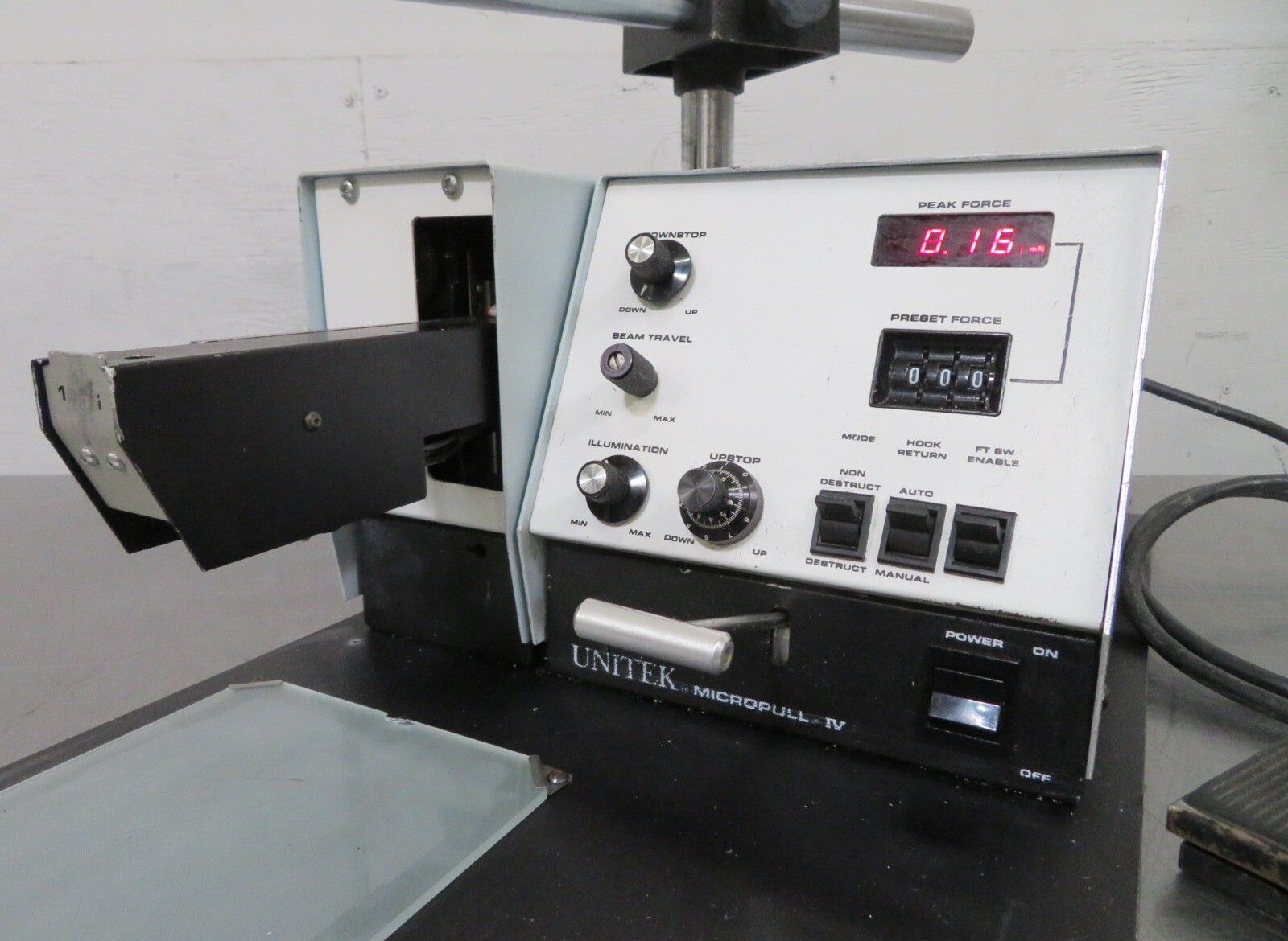 C165618 Unitek Micropull IV Wire Bond Pull Tester (MP4/RS232C, 6-099-03 ...