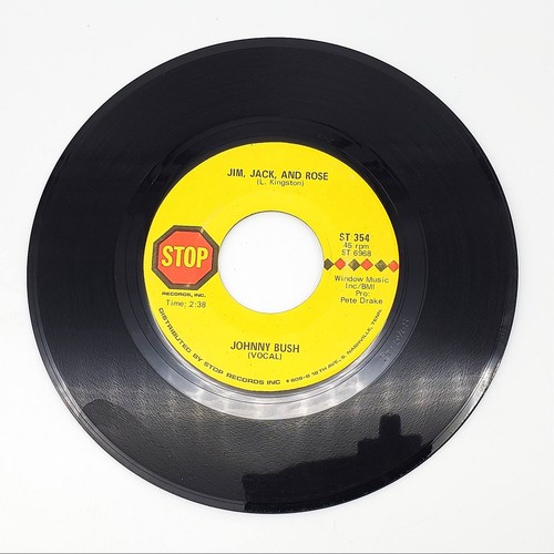 Johnny Bush Jim, Jack, And Rose Single Record Stop 1969 ST 354 | eBay