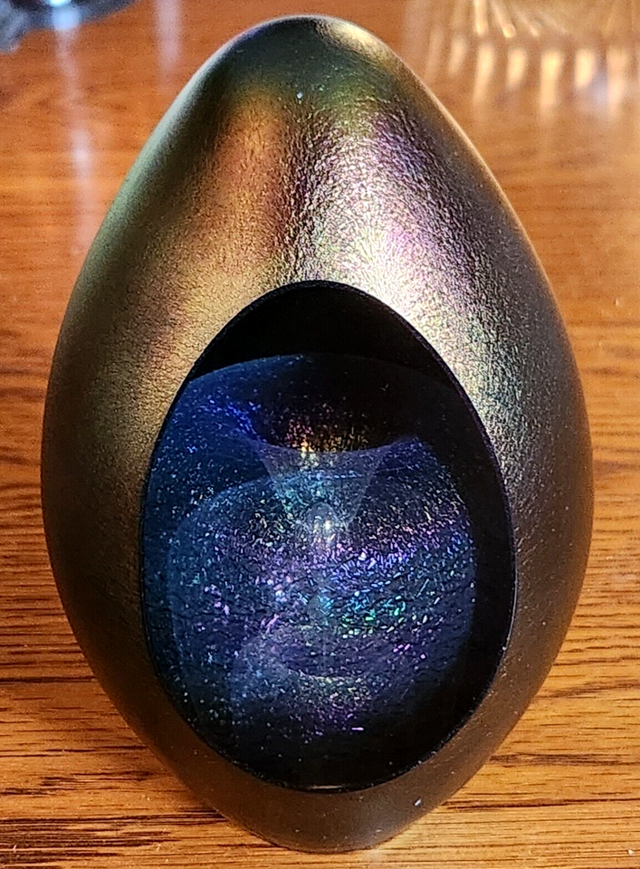 Huge Eickholt Triple Fountain Seed Life Iridescent Aurene Glass ...