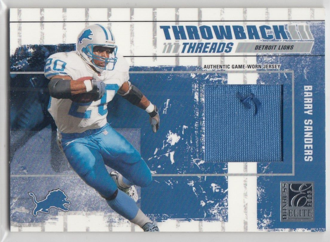 2003 Donruss Elite Throwback Threads #TT36 Barry Sanders/Doak Walker 09 ...