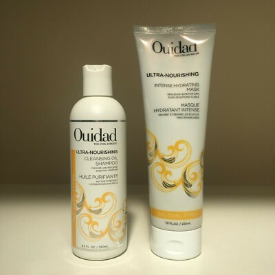 OUIDAD Ultra-Nourishing Cleansing Oil Shampoo & Intense Hydrating Mask ...