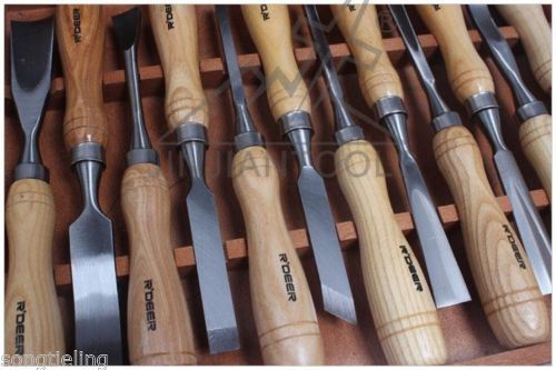 Professional 12PCS Wood Carving Chisels Set Woodworking Tools Kit W ...