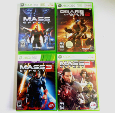Lot of 4 XBOX 360 M-Rated Games Mass Effect Trilogy 1 2 3, Gears of War 2 GOY | eBay