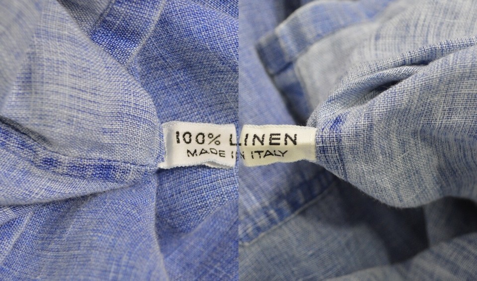 Amazing Men's Stefano Ricci Dress Shirt 40 15.5 Blue 100% Linen ...