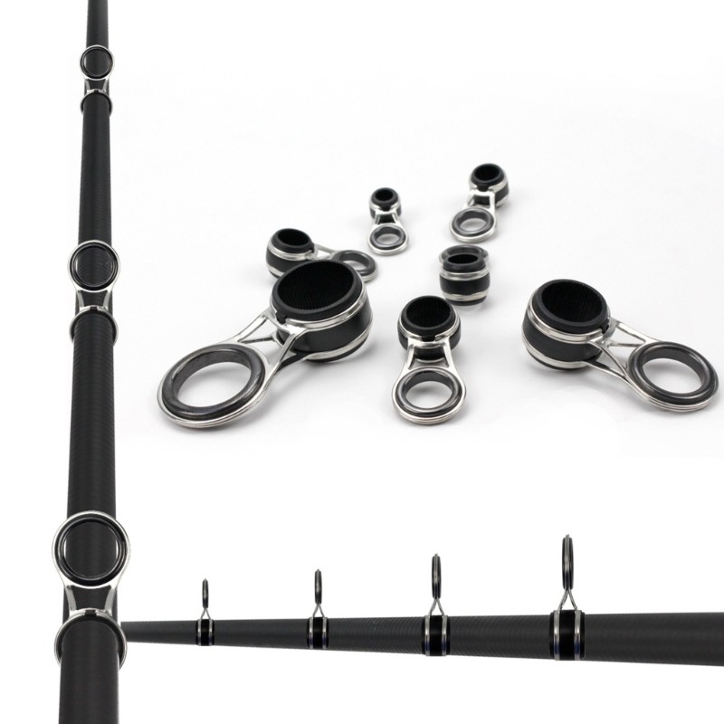10Pcs Stainless Steel Ceramic Guides Rings Set Fishing Rod Tip Eye ...